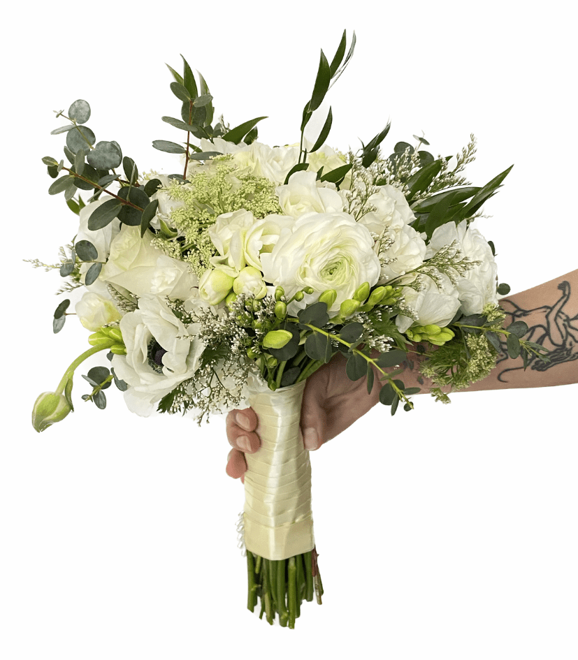 Ramo de novias Romance en blanco. - Flor y Estilo